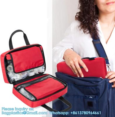 China Small First Aid Kit Bag Empty Portable Emergency Kits Trauma Bag, Ideal For Car, Home, Camping And Hiking, Red Bag for sale