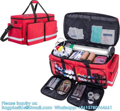 China Emergency Medical Bag Empty With Compartment For Oxygen Tank First Responder Trauma Bag With Reinforce Bottom B Te koop