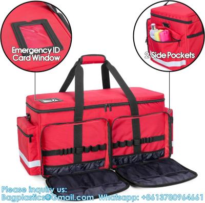 China Emergency Medical Bag Empty With Compartment For Oxygen Tank First Responder Trauma Bag With Reinforce Bottom B Te koop