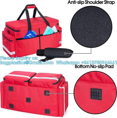 China Emergency Medical Bag Empty With Compartment For Oxygen Tank First Responder Trauma Bag With Reinforce Bottom B Te koop
