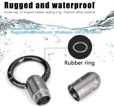 China Titanium Pill Case Waterproof Pill Fob For Emergency Aspirin & Nitroglycerin For Travel Purse Pocket Te koop