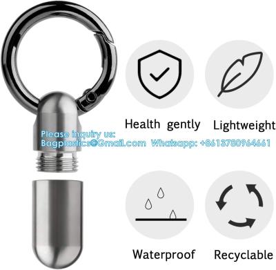 China Titanium Pill Case Waterproof Pill Fob For Emergency Aspirin & Nitroglycerin For Travel Purse Pocket Te koop