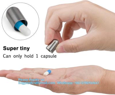 China Titanium Pill Case Waterproof Pill Fob For Emergency Aspirin & Nitroglycerin For Travel Purse Pocket Te koop