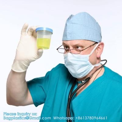 China Specimen Cups With Leak Proof Screw On Lids - 4oz Clear Non-Sterile Urine Sample Jars - Containers for sale