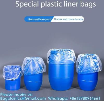 China Plastic Manufacturer Supplies Durable Round Bottom Plastic Drum Barrel Liners Bags drum liner 10l bucket liner for sale