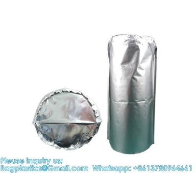 China Composite Pure Aluminum Foil 200 L Drum Liners 55 Gallon Drum Liners Round Bottom Aluminum Foil Bag For Storage Te koop