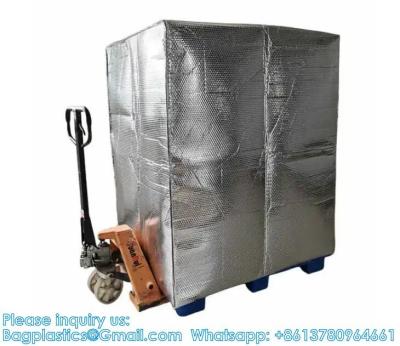 China Thermal Hood Moistproof Insulated Pallet Cover With Zipper Pallet Cover Cold Shipping Packaging Insulated Pallet Bag Te koop
