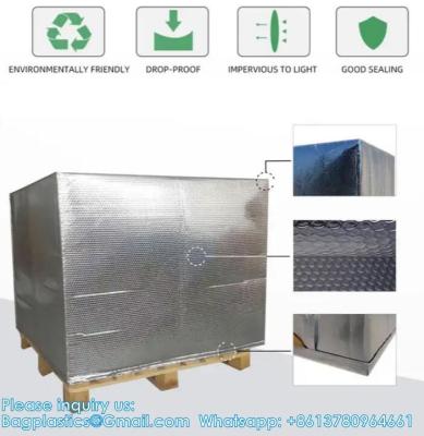 China Thermal Hood Moistproof Insulated Pallet Cover With Zipper Pallet Cover Cold Shipping Packaging Insulated Pallet Bag Te koop