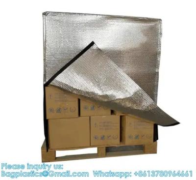 China Thermal Hood Moistproof Insulated Pallet Cover With Zipper Pallet Cover Cold Shipping Packaging Insulated Pallet Bag Te koop