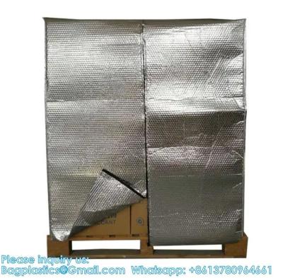 China Thermal Hood Moistproof Insulated Pallet Cover With Zipper Pallet Cover Cold Shipping Packaging Insulated Pallet Bag Te koop