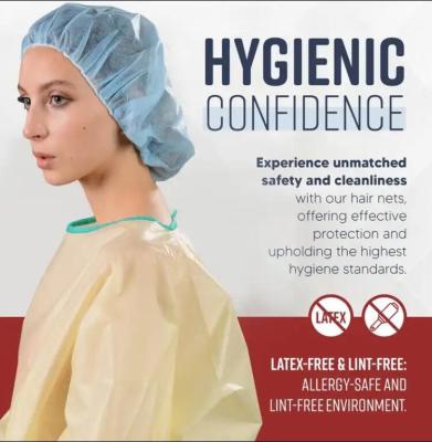 China Factory Price Medical Surgical Pp Caps Bouffant Non-Woven Hair Net Disposable Mob Cap for sale
