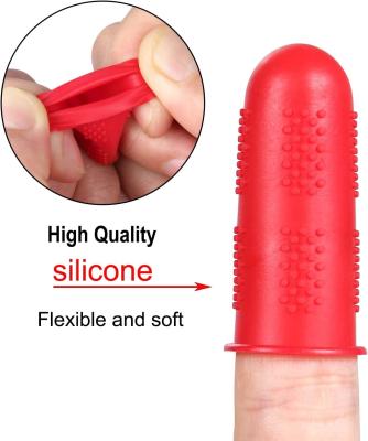China Rubber Fingers Covers, Silicone Finger Protector Sleeve Tips Guard Fingertip Thumb Cots Pads For Hot Glue for sale