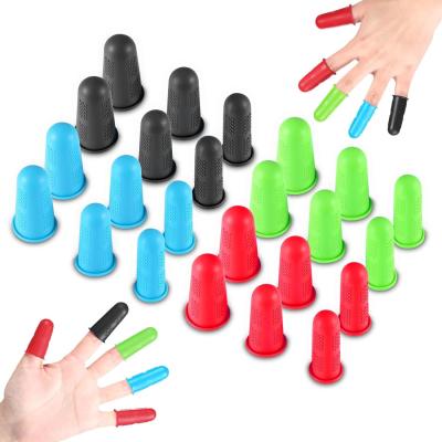China Rubber Fingers Covers, Silicone Finger Protector Sleeve Tips Guard Fingertip Thumb Cots Pads For Hot Glue for sale
