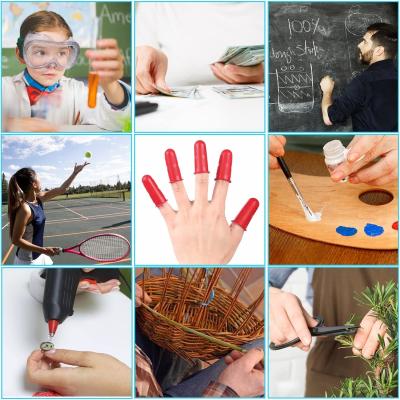 China Rubber Fingers Covers, Silicone Finger Protector Sleeve Tips Guard Fingertip Thumb Cots Pads For Hot Glue for sale