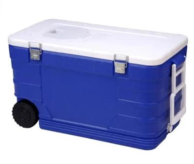 China Vaccine Carrier Portable PU Ice Cooler Box Medical Transport Cooler Box 30L 50L 75L 100L With Wheels Handles for sale