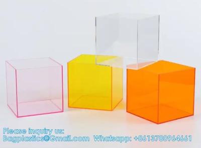 China Custom Size Acrylic 5 Face Box Acrylic Display Box Wholesale Transparent Acrylic Storage Box With Lid for sale