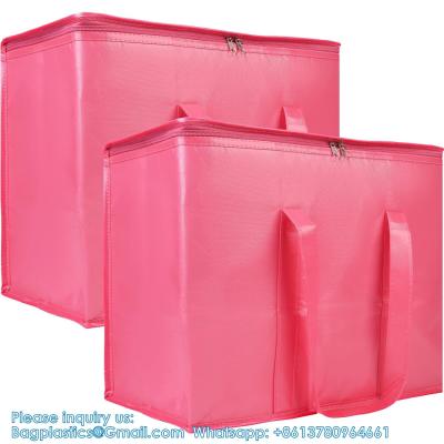 China Insulated Food Delivery Bag With Hard Bottom, XXX-Large Insulated Reusable Grocery Cooler/Hot Bags, Tote Bag Te koop