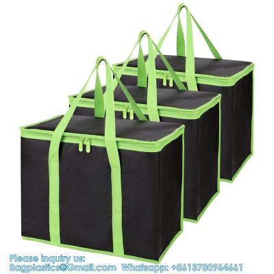 China Insulated Food Delivery Bag With Hard Bottom, XXX-Large Insulated Reusable Grocery Cooler/Hot Bags, Tote Bag Te koop