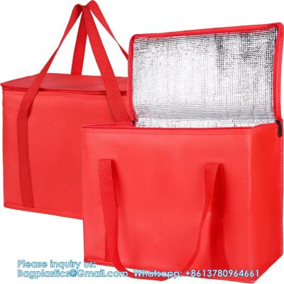 China Insulated Food Delivery Bag With Hard Bottom, XXX-Large Insulated Reusable Grocery Cooler/Hot Bags, Tote Bag Te koop