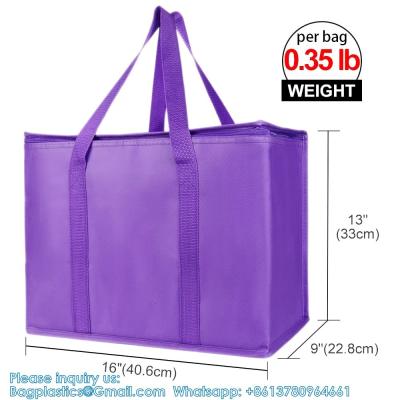 China Sustainable, Recyclable, XL Insulated Food & Grocery Delivery Bag - For Catering, Restaurants, Delivery Drivers for sale