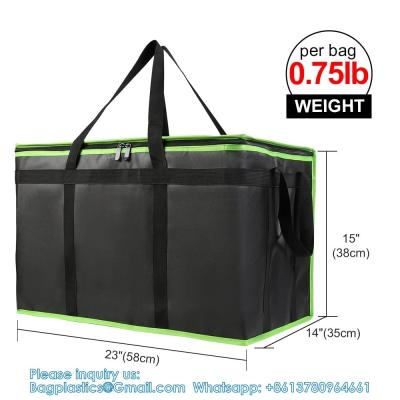 China Sustainable, Recyclable, XL Insulated Food & Grocery Delivery Bag - For Catering, Restaurants, Delivery Drivers for sale