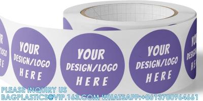 China Circle/Square BOPP Roll Labels- Personalized Stickers For Business Logo, Party, Wedding Favor, Baby Shower Te koop