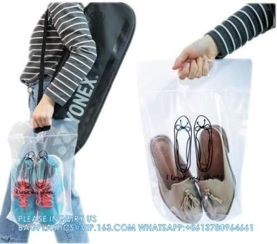 China Verpakkingszakken met rits Plastic rits zakken transparante rits Plastic zakken uitbreidbare bodem zak met draaghandvat Te koop