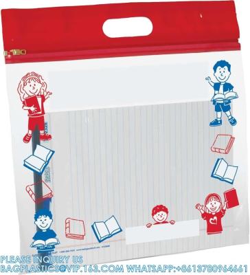 China Press And Seal opslagzakken, metalen glijtassen, metalen zakjes extra groot dik plastic, klaslokaal boekenzakken voor kinderen Te koop