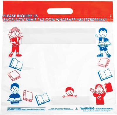 China Press And Seal opslagzakken, metalen glijtassen, metalen zakjes extra groot dik plastic, klaslokaal boekenzakken voor kinderen Te koop
