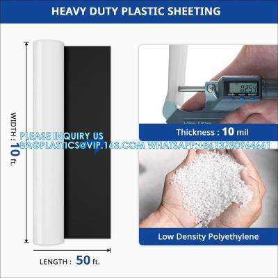 China Crawl Space Vapor Barrier - 10 Mil (10' X 50'), Thick Plastic Sheeting, Drop Cloth Moisture Barrier Covering Te koop