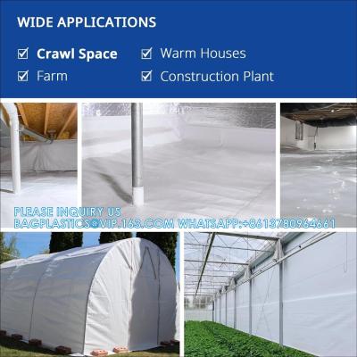 China Crawl Space Vapor Barrier - 10 Mil (10' X 50'), Thick Plastic Sheeting, Drop Cloth Moisture Barrier Covering Te koop