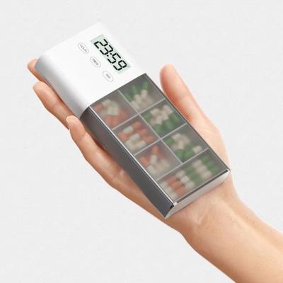 China 5-Alarm Pill Box Organizer With Clock Countdown Timer Light Up Take Medication Alarm Reminder Easy Open PP Plastic Pill Organizer 2 Times A Day Storage Cases Pp Pill Box For Efficient Pill Management for sale