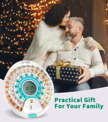 China Automatic Pill Dispenser With 28-Day Electronic Medication Organizer, 6 Dosage Templates, Easy-Read LCD Display, Sound & Light Alerts & Key For Prescriptions, Vitamins, Supplements & More for sale