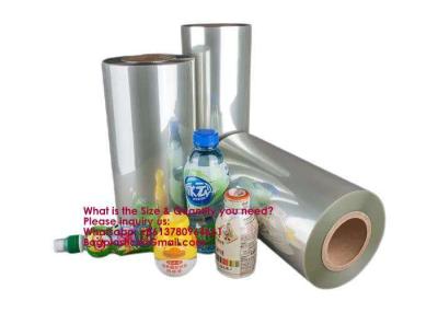 China Center Folded Tube PET/PETG Soft Moisture Proof Shrink Film For Coffee Juice Wine Soda Packaging, Heat Shrink Film for Coffee Wine Juice Soda Bottle Labels for sale