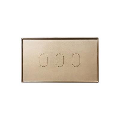 China High quality APP Control+Voice home smart switch us smart single touch light strip wifi 3 tuya capacitor wall pole switch for sale