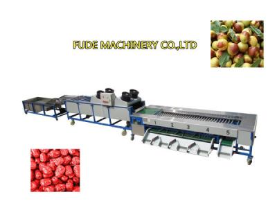 China dates cleaning drying sorting machine, dates washing drying grading machine for sale