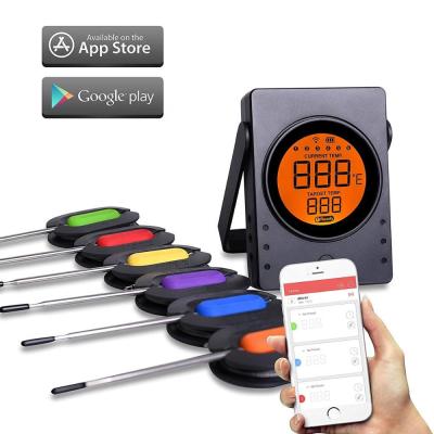 China Bluetooth-Nahrungsmittelthermometer-Fleisch der hohen Temperatur prüft mit App-Warnung zu verkaufen