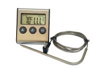 China Stainless Steel Digital Wine Thermometer 0-250°C High Temp Alarm Timer for sale
