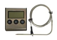 China Stainless Steel Digital Wine Thermometer 0-250°C High Temp Alarm Timer for sale