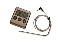 China Stainless Steel Digital Wine Thermometer 0-250°C High Temp Alarm Timer for sale