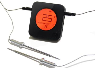 Cina Termometro di carne del BBQ del porto di 6 sonde/termometro di cottura a distanza Bluetooth del nero in vendita