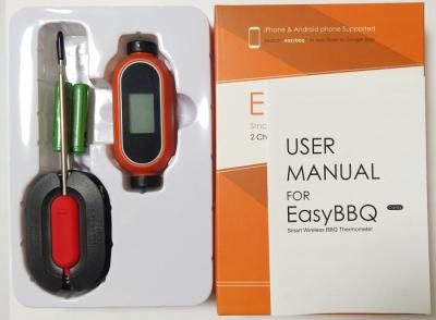 Cina Esposizione senza fili arancio della lampadina del termometro di carne di Bluetooth per grigliare in vendita