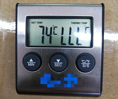 Cina 2 in 1 allarme sicuro del forno del temporizzatore del termometro di carne del BBQ di Digital per grigliare in vendita