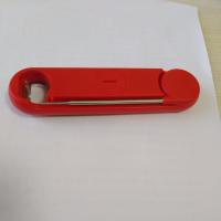 China Red Waterproof Digital Meat Thermometer 304 Stainless Steel Probe -50 to 300°C for sale