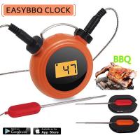 China Smart Wireless BBQ Thermometer Dual Probe Heat Resistant 662°F Bluetooth Meat Thermometer for sale