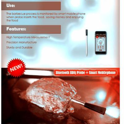 Cina Termometro senza fili dell'alimento di Bluetooth della carne per Bluetooth IP68 impermeabile in vendita