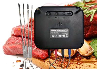 China BBQ, der Nahrungsmittelthermometer Raucher WIFIS Bluetooth mit 4 Sonden und Klipp grillt zu verkaufen