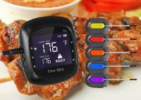 China Bluetooth 4.0 Meat Thermometer 100m Wireless Range 6 Probes Food Grade 304 Stainless Steel for sale