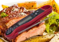 China Electronic Foldable Probe BBQ Meat Thermometer With Meat Temperature Guide for sale