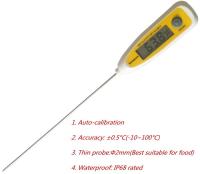 China 2mm Thin Probe IP68 Digital Instant Read Meat Thermometer for sale